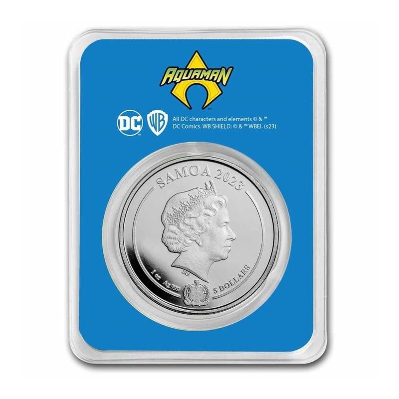 SAMOA 5 Dollars Argent 1 Once DC COMICS Aquaman Couleur 2023