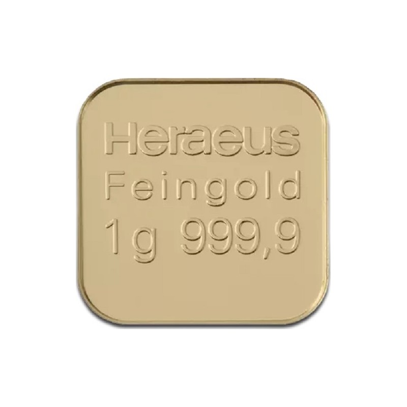 Lingotin OR 1 Gramme 999/1000 Heraeus