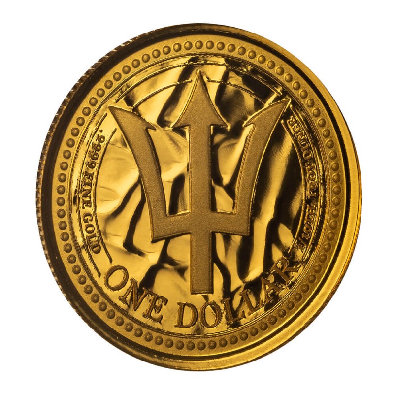 BARBADE 1 Dollar Or 1/10 Once Trident 2024