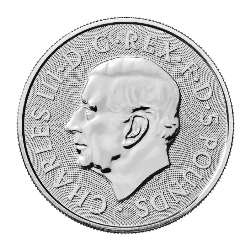 GRANDE BRETAGNE 5 Livres Argent 2 onces Tudor Beasts la Panthère de la Reine 2025 ⏰