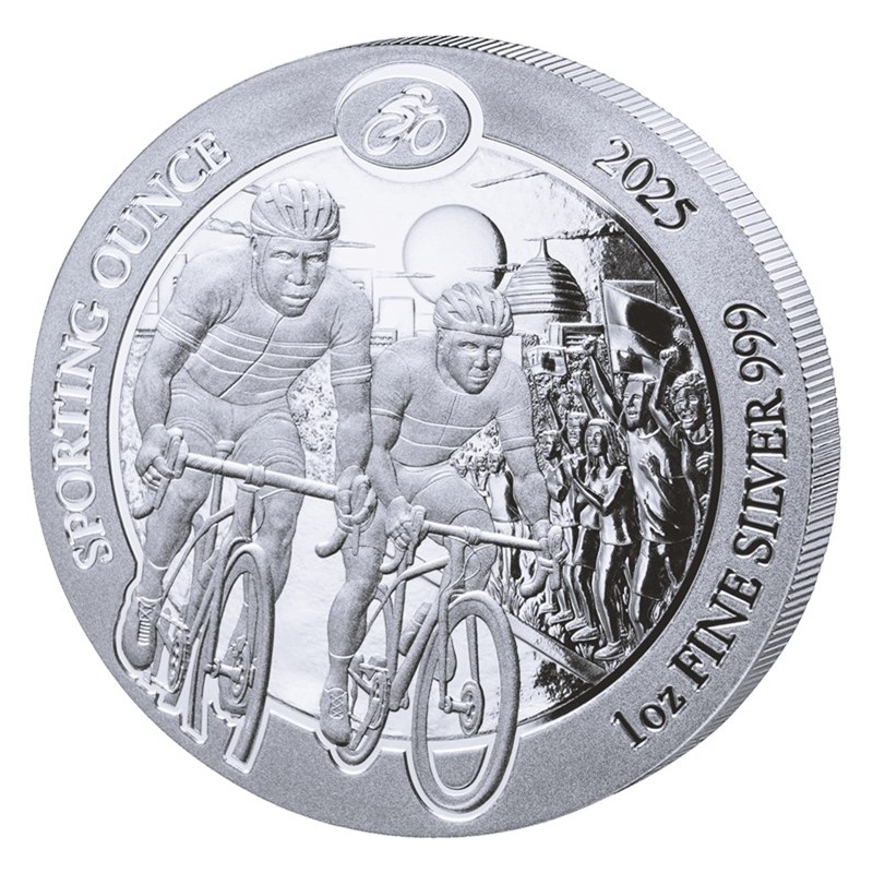RWANDA 50 RWF Argent 999/1000 1 Once Série Sportive Cyclisme 2025